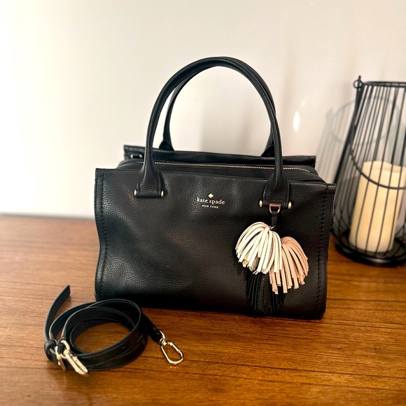 kate spade | Bags | Kate Spade Palmer Drive Maryam Satchel Black ...